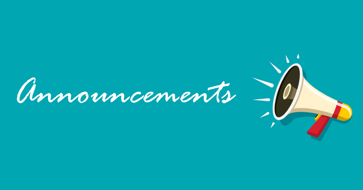 Announcements - First United Reformed Church